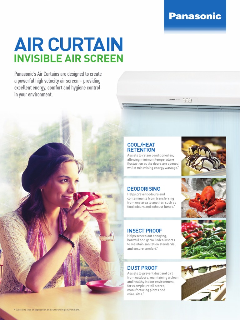 Air Curtain Panasonic Catalogue | PDF | Hvac | Engineering Thermodynamics