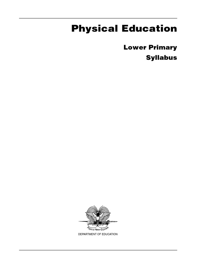 Syllabus Lower Primary Physical Education | PDF | Physical Education ...