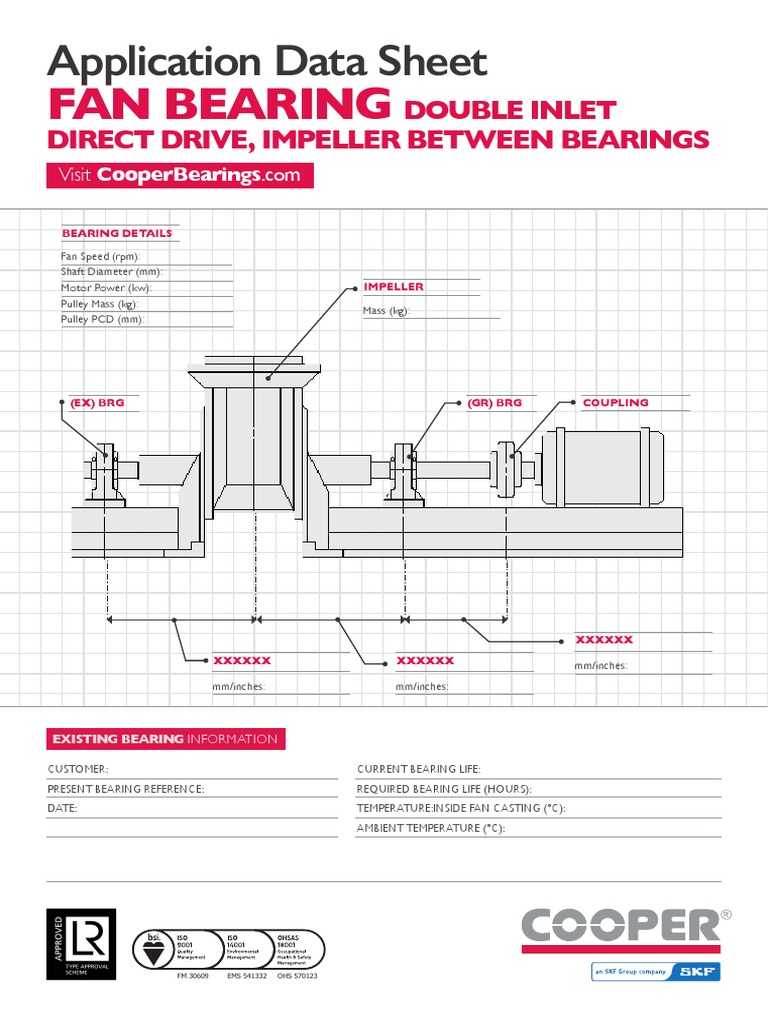 Fan Bearing: Application Data Sheet | PDF