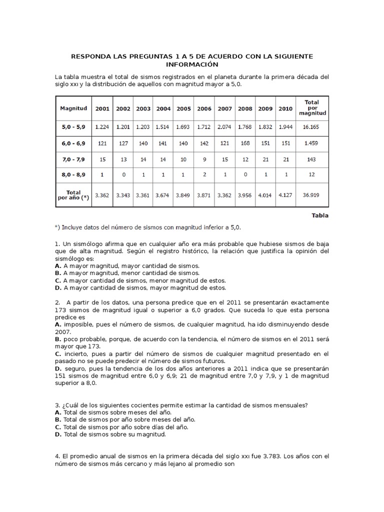 Análisis de Sismos en el Siglo XXI | PDF | Papel | Aves