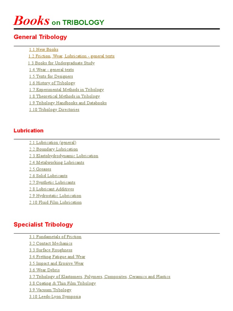 Book On Tribology | PDF | Wear | Bearing (Mechanical)