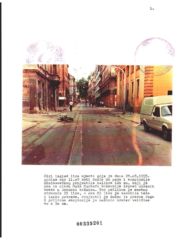 Masakr Markale 28.08.1995 - Foto Dokumentacija (Opis Slika) | PDF