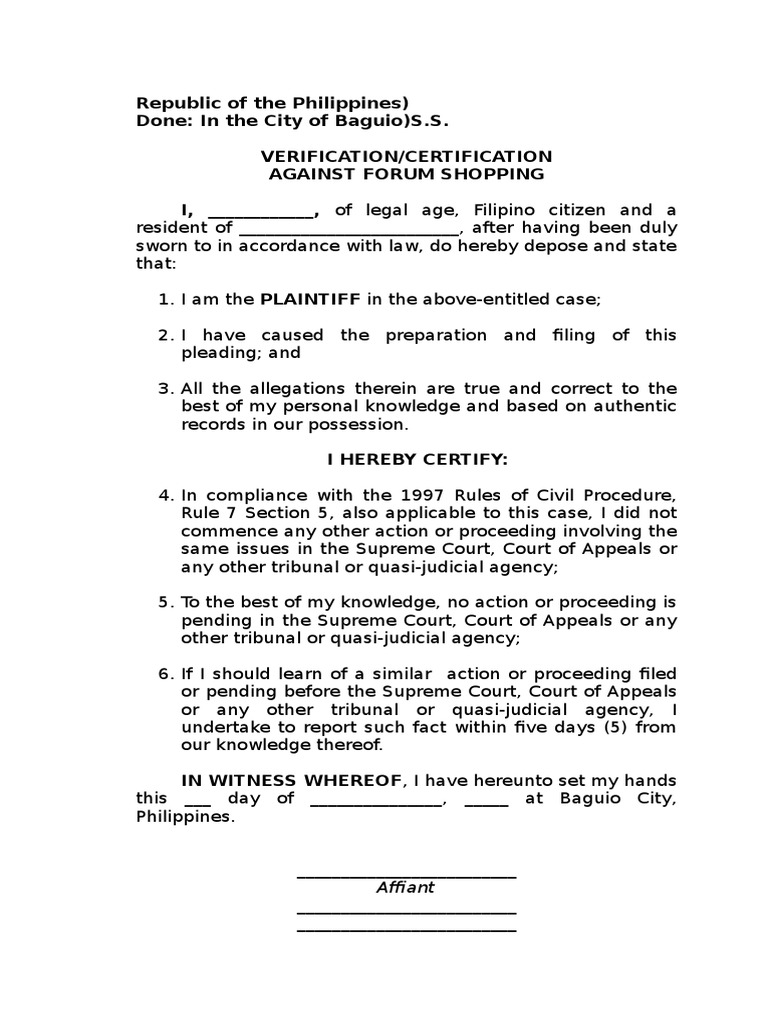 Verification or Certification | PDF | Affidavit | Supreme Courts