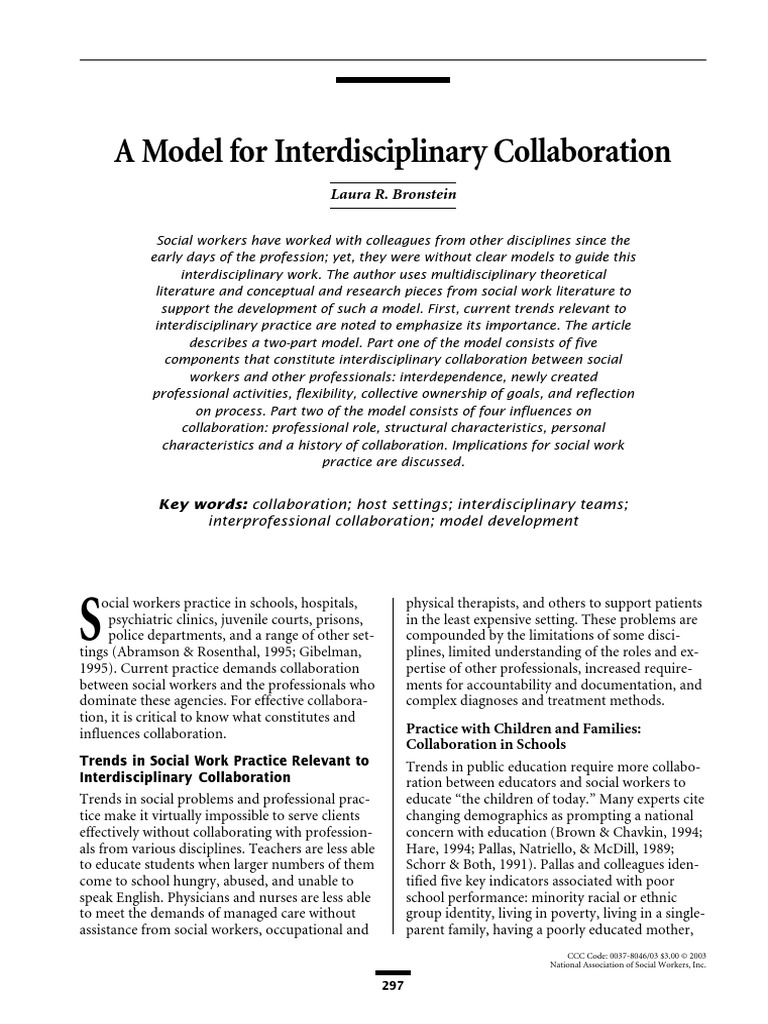 Interprofessional Collaboration I | PDF | Social Work | Interdisciplinarity