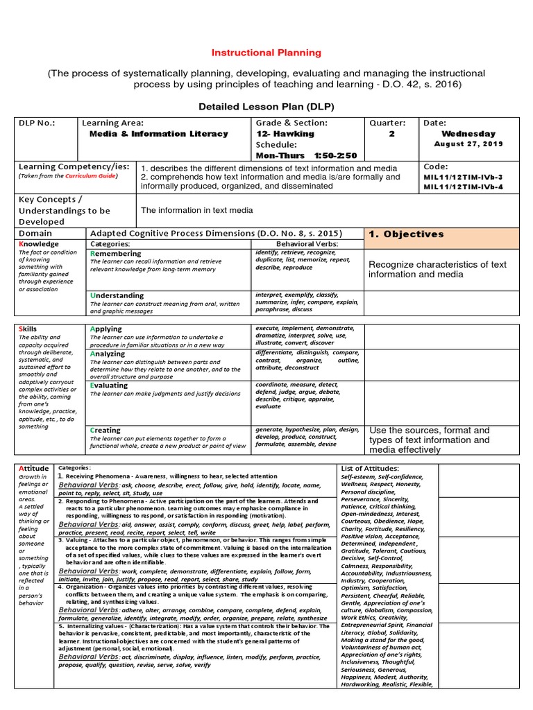 DLP in MIL 12 | PDF | Value (Ethics) | Learning