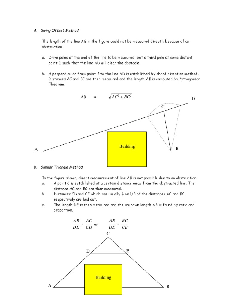 Swing and Triangle Offset Methods | PDF