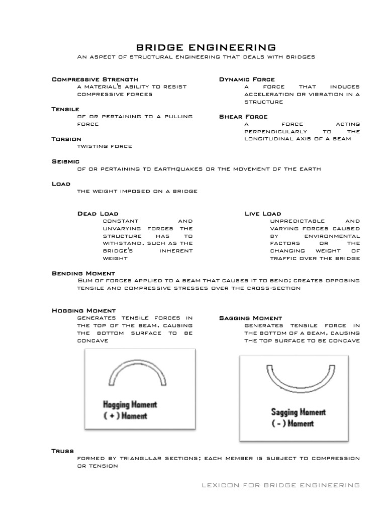 02 Lexicon For Bridge Engineering | PDF | Truss | Beam (Structure)