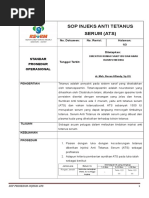 Spo Prosedur Pemberian Injeksi Anti Tetanus Serum (Ats) | PDF
