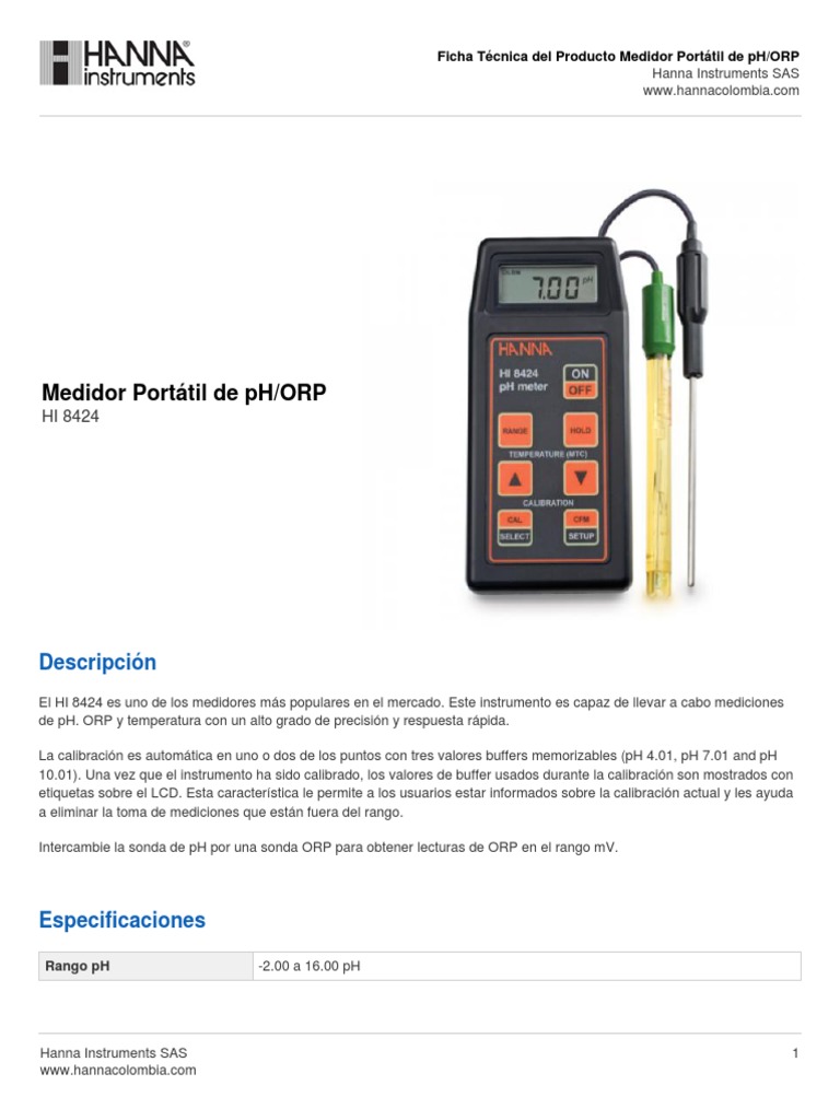 HI8424 | PDF | Calibración | Naturaleza