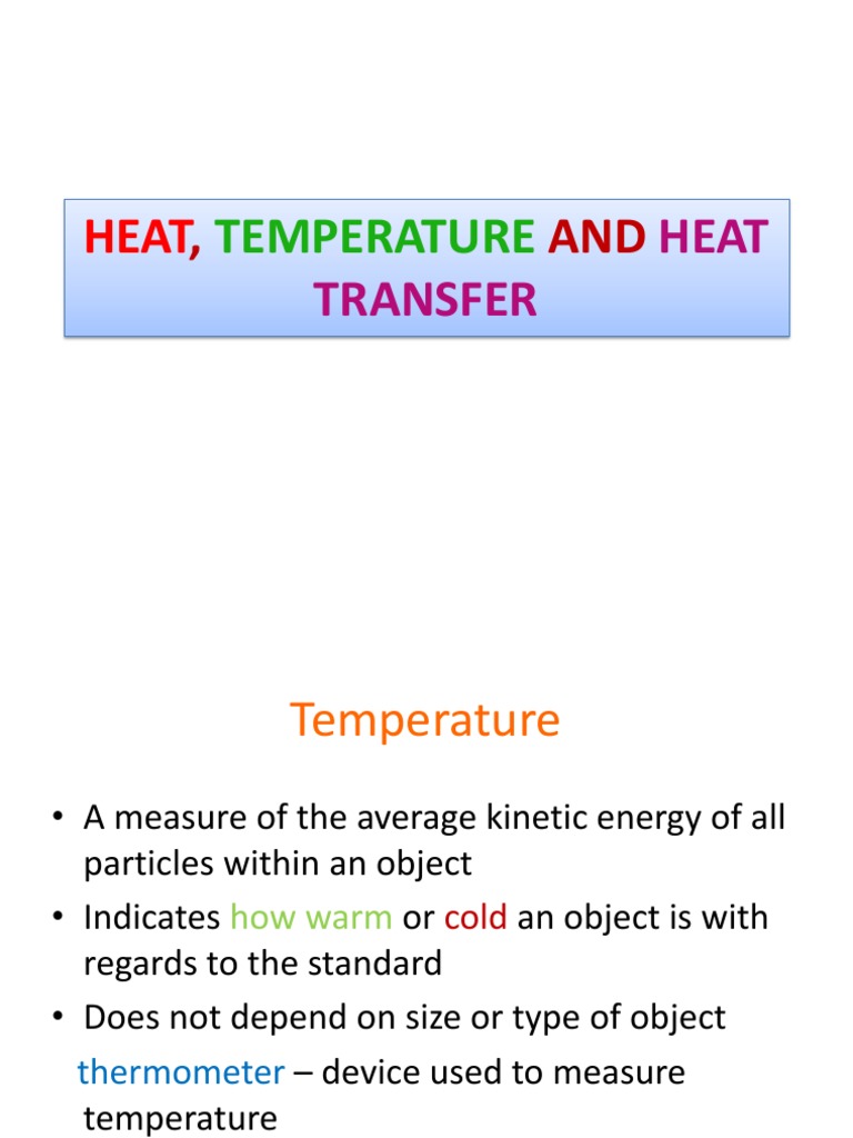 Temperature: Heat Transfer | PDF | Thermal Expansion | Temperature