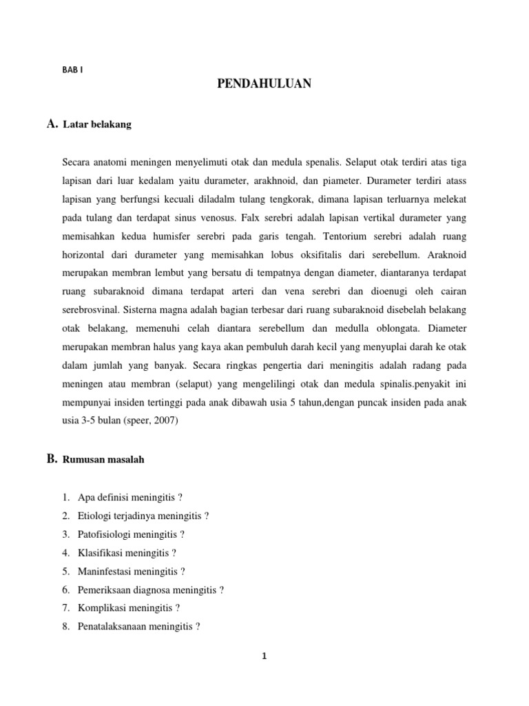 Makalah Meningitis | PDF