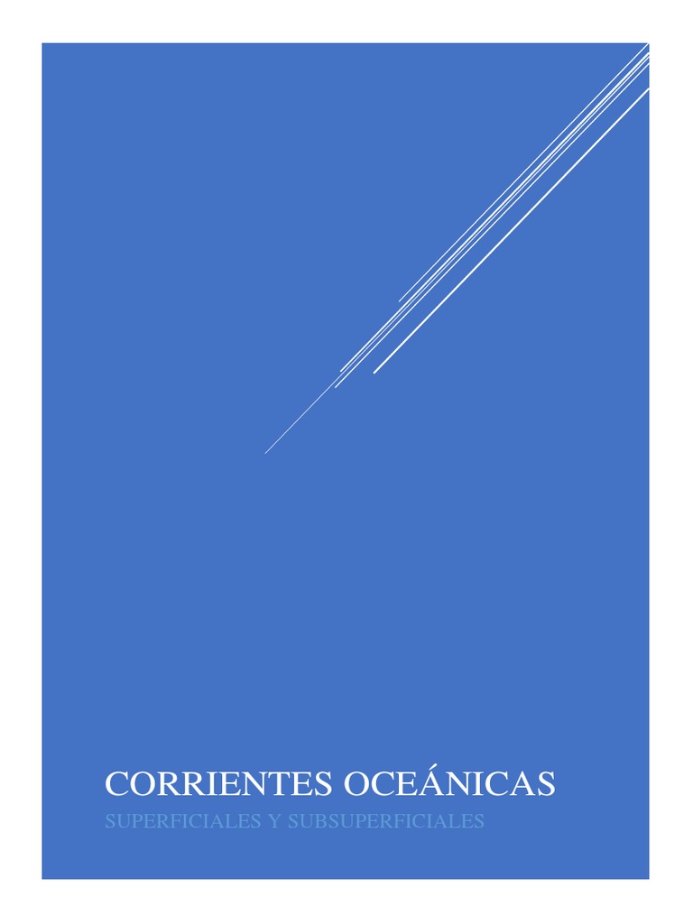 Corrientes Oceánicas: Superficiales y Subsuperficiales | PDF ...