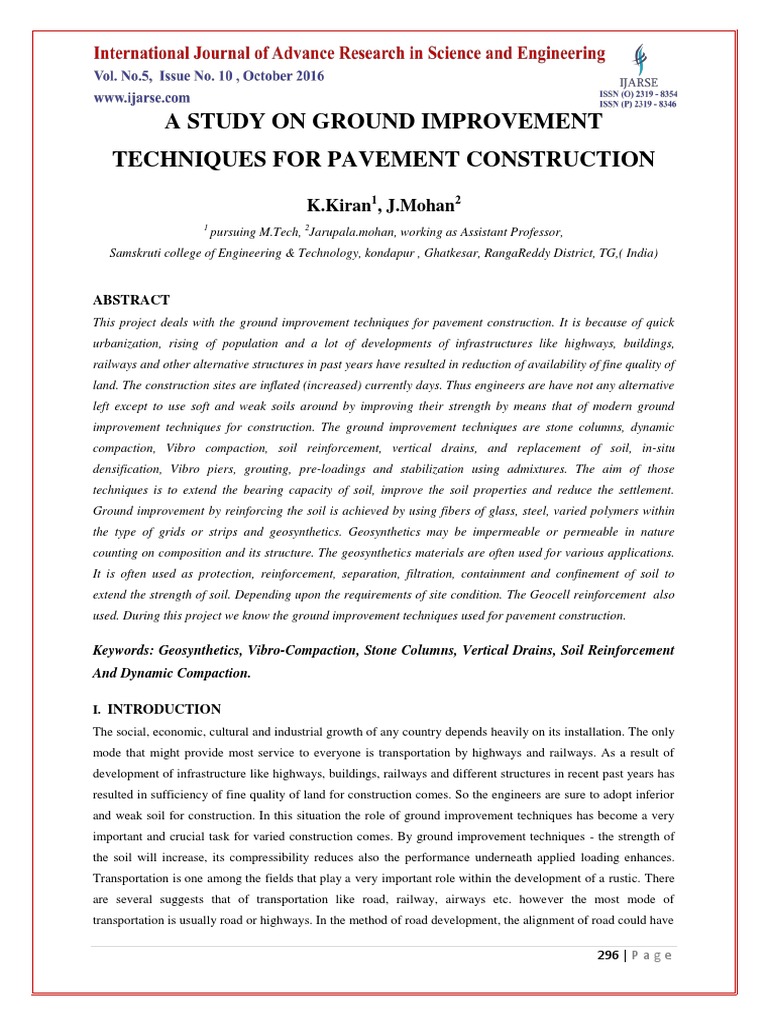 Ground Improvement Techniques | PDF | Soil | Geotechnical Engineering