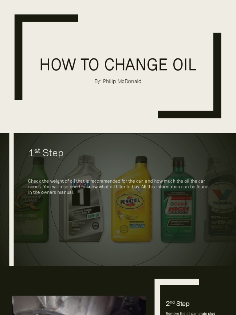 How To Change Oil | PDF | Mechanical Engineering | Energy And Resource