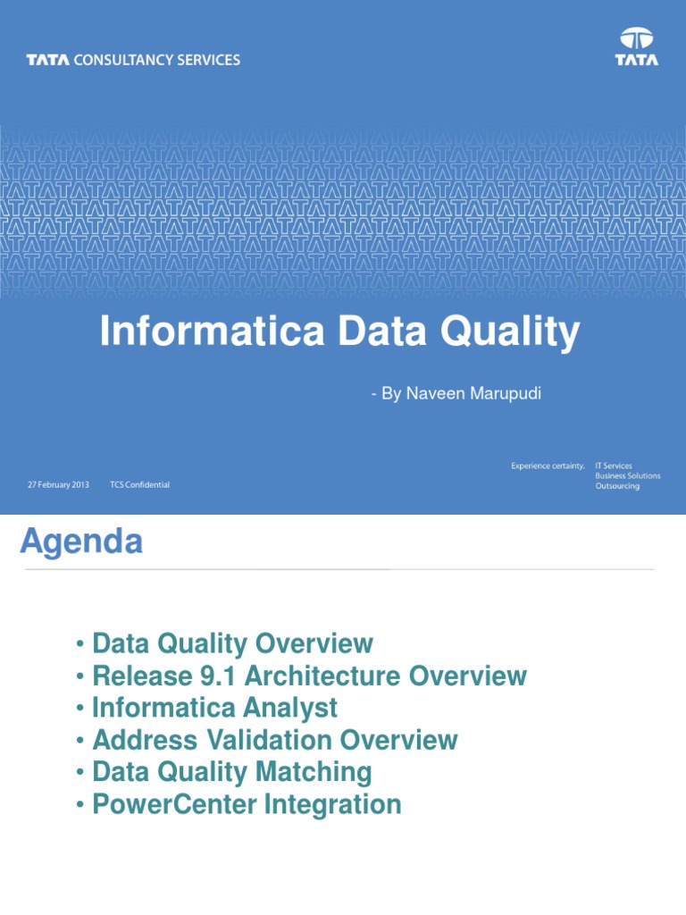 Informatica Data Quality PDF | PDF | Data Quality | Web Application