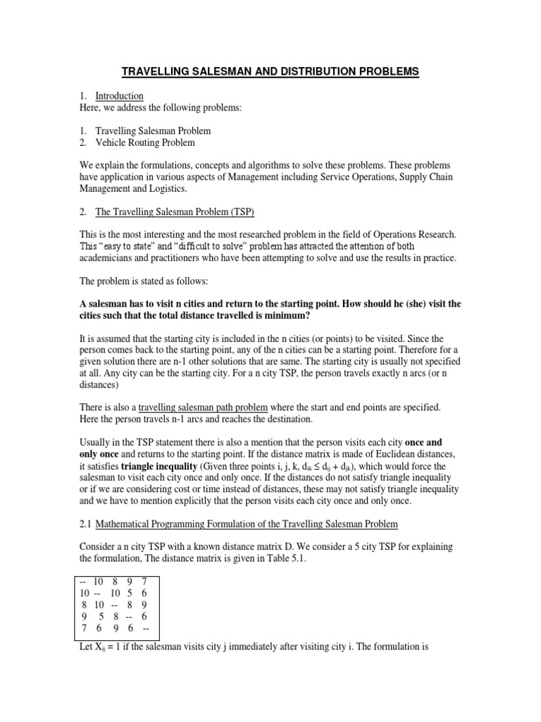 A Comprehensive Overview of Heuristic Algorithms for Solving the NP-Hard Travelling Salesman and ...