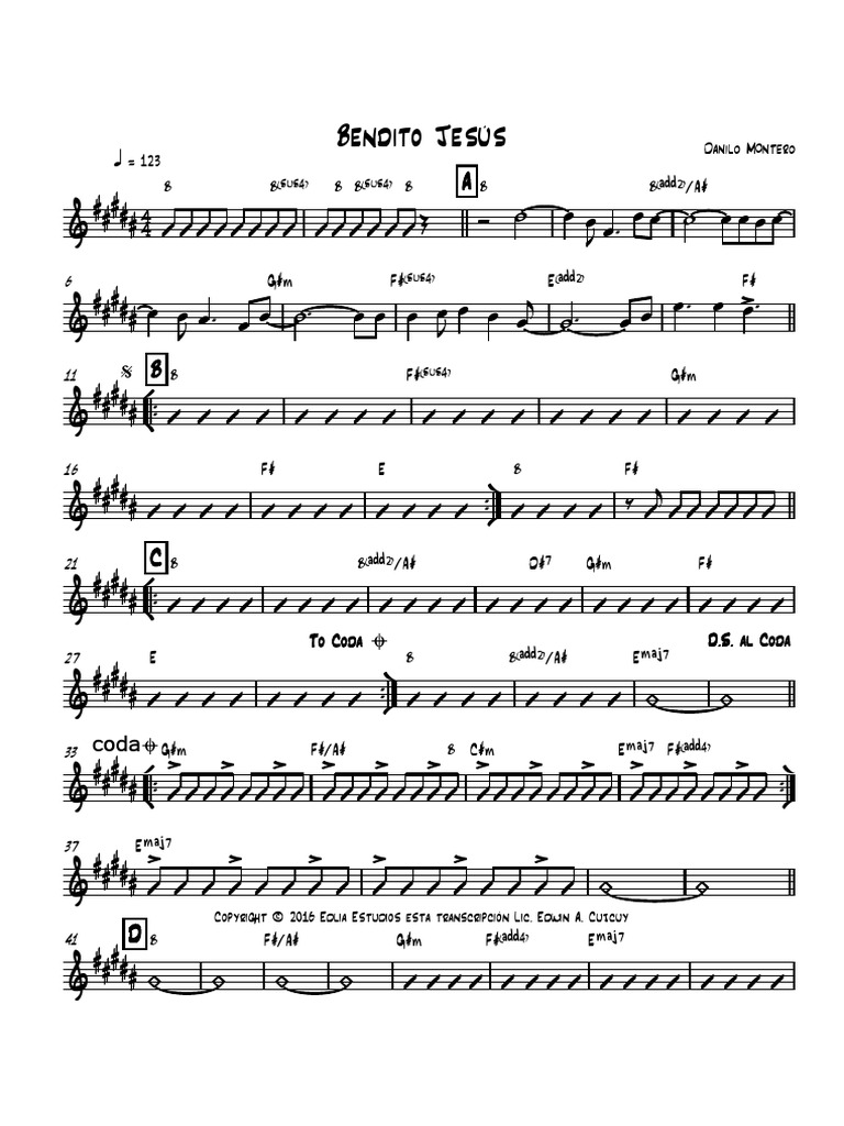 Bendito Jesus CHART PDF | PDF