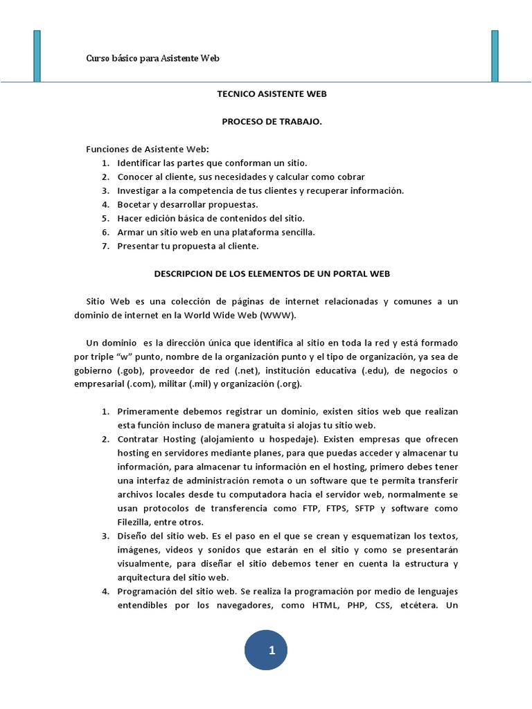 Tecnico Asistente Web | PDF | Color | Sitios web