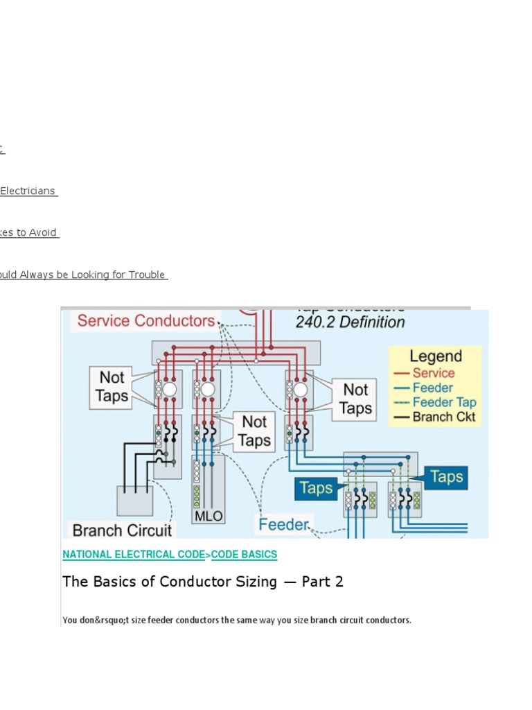 Conductor Sizing for Electricians | PDF | Electrical Conductor ...
