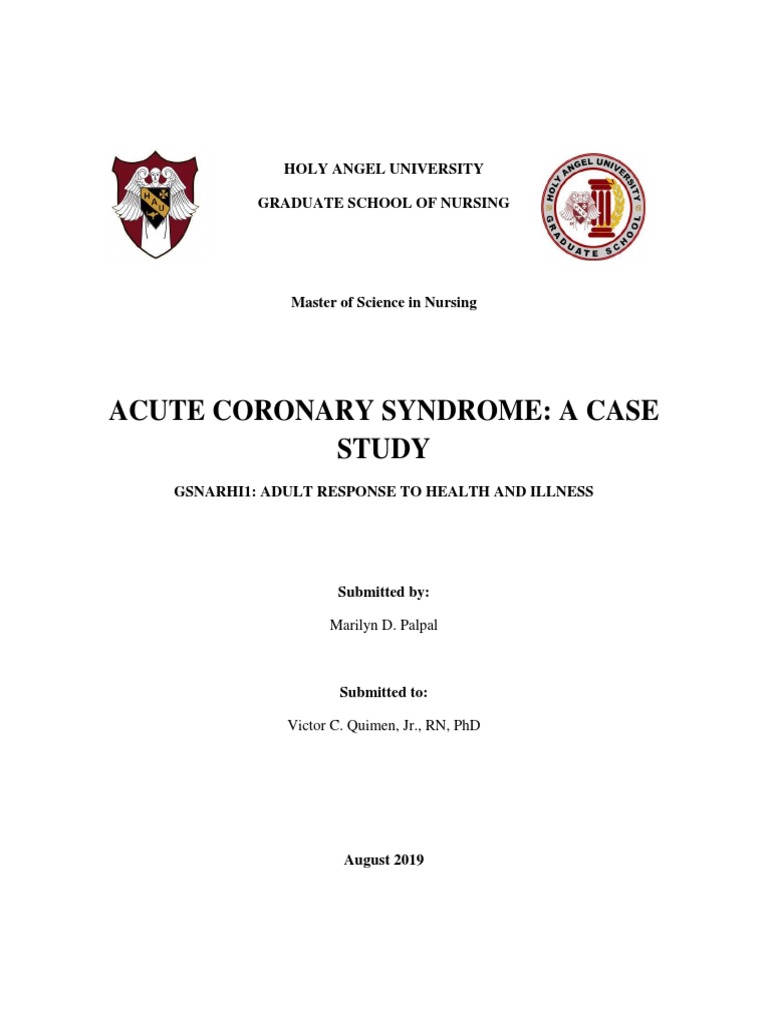 ACS Case Study | PDF | Myocardial Infarction | Coronary Artery Disease