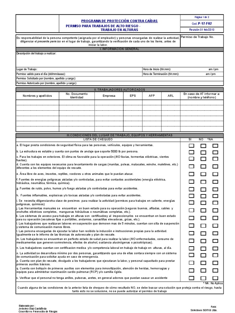 Permiso de Trabajo Tsa | PDF | Reanimación cardiopulmonar | Primeros ...