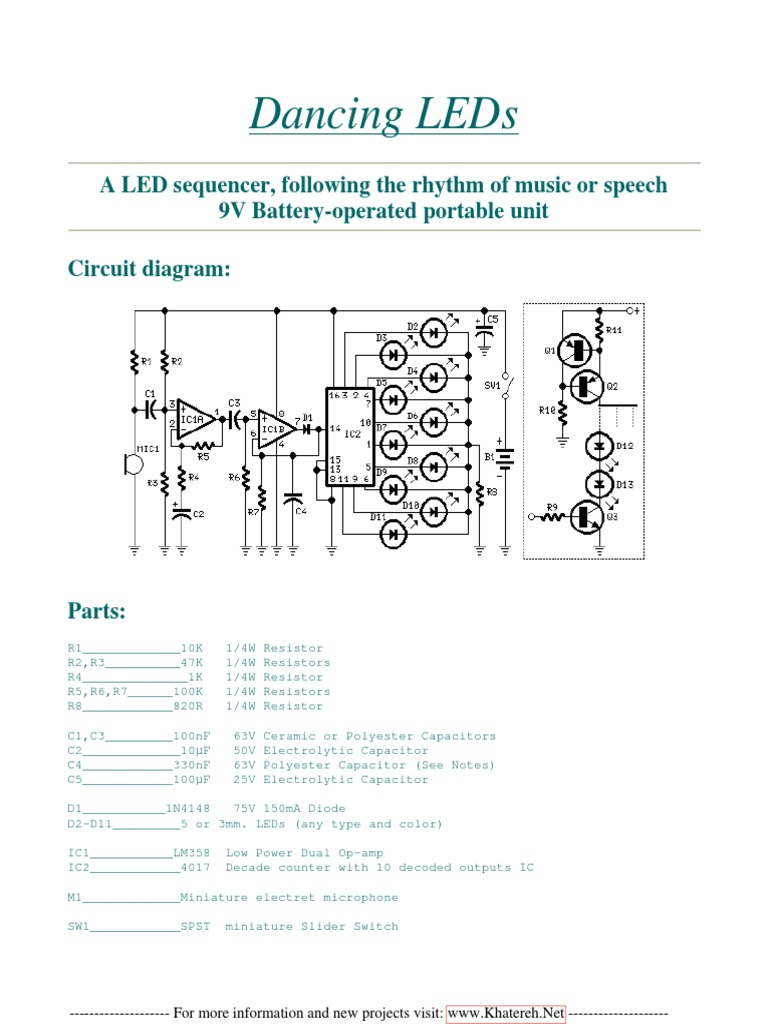 Dancing Leds: A Led Sequencer, Following The Rhythm of Music or Speech ...