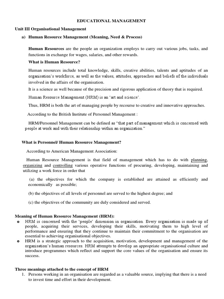 HRM & Change Management Essentials | PDF | Change Management | Quality Management