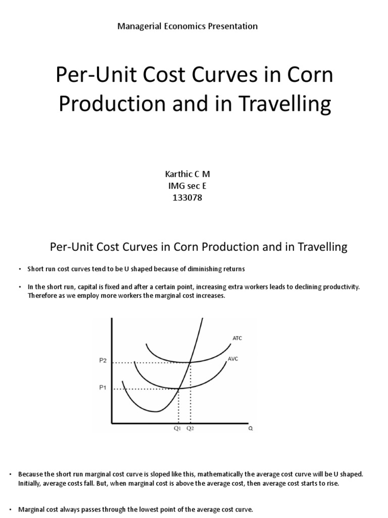 Per-Unit Cost Curves in Corn Production and in Travelling: Managerial ...