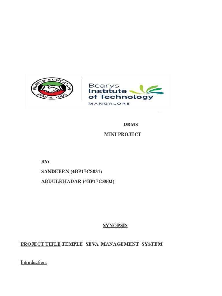 Temple Seva Management System. | PDF | Modular Programming | Computer Engineering