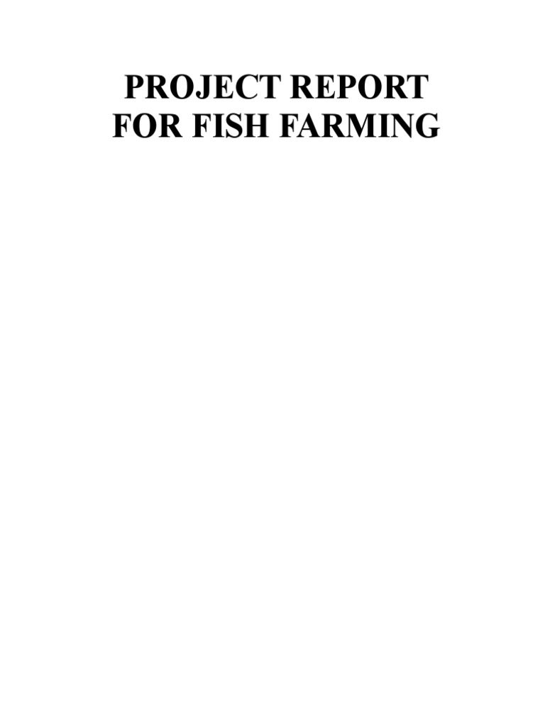 Project Report For Fish Farming | PDF | Net Present Value | Internal ...