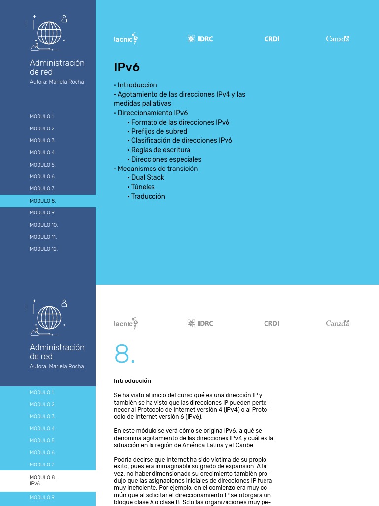 M8 - IPv6 | PDF | Yo Pv6 | Dirección IP