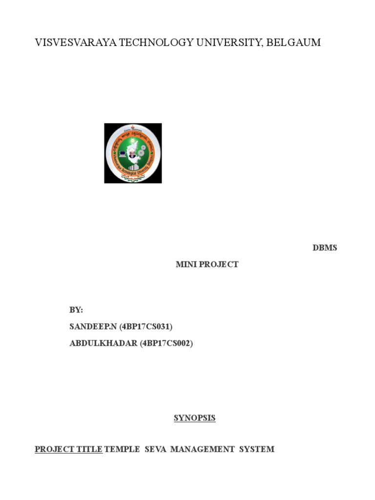 TEMPLE SEVA MANAGEMENT SYSTEM..odt | PDF | Modular Programming | Computer Engineering