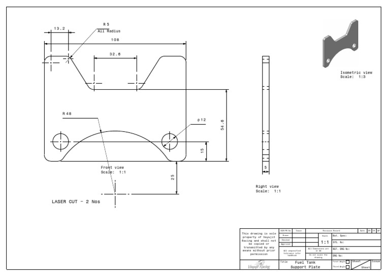 Fuel Tank Support Plate | PDF