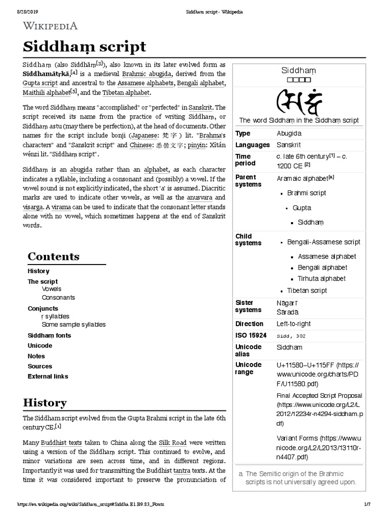 Siddhaṃ Script | PDF | Writing | Notation