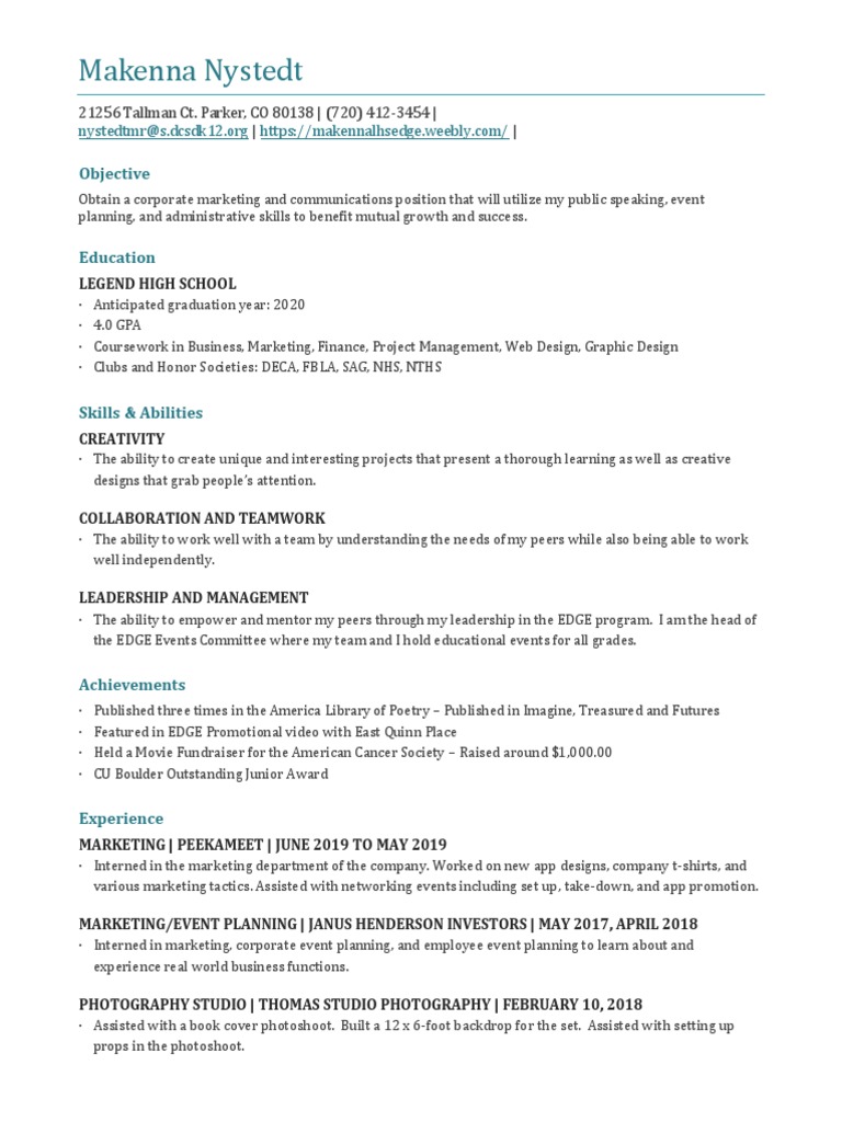 Edge Resume 2019 | PDF