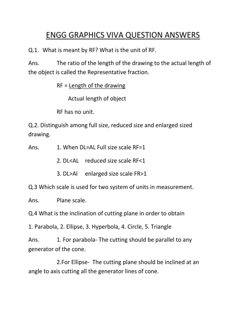Engg Graphics Viva Question Answers | PDF | Ellipse | Geometry