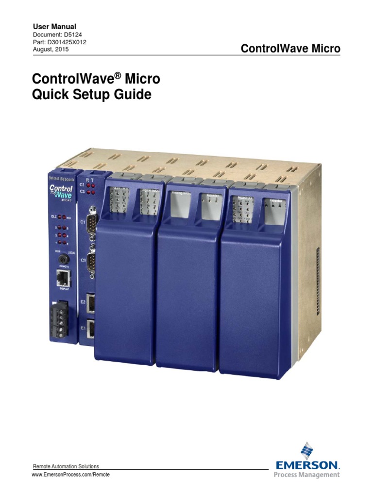 Controlwave Micro Quick Setup Guide Pdf Microsoft Windows Automation