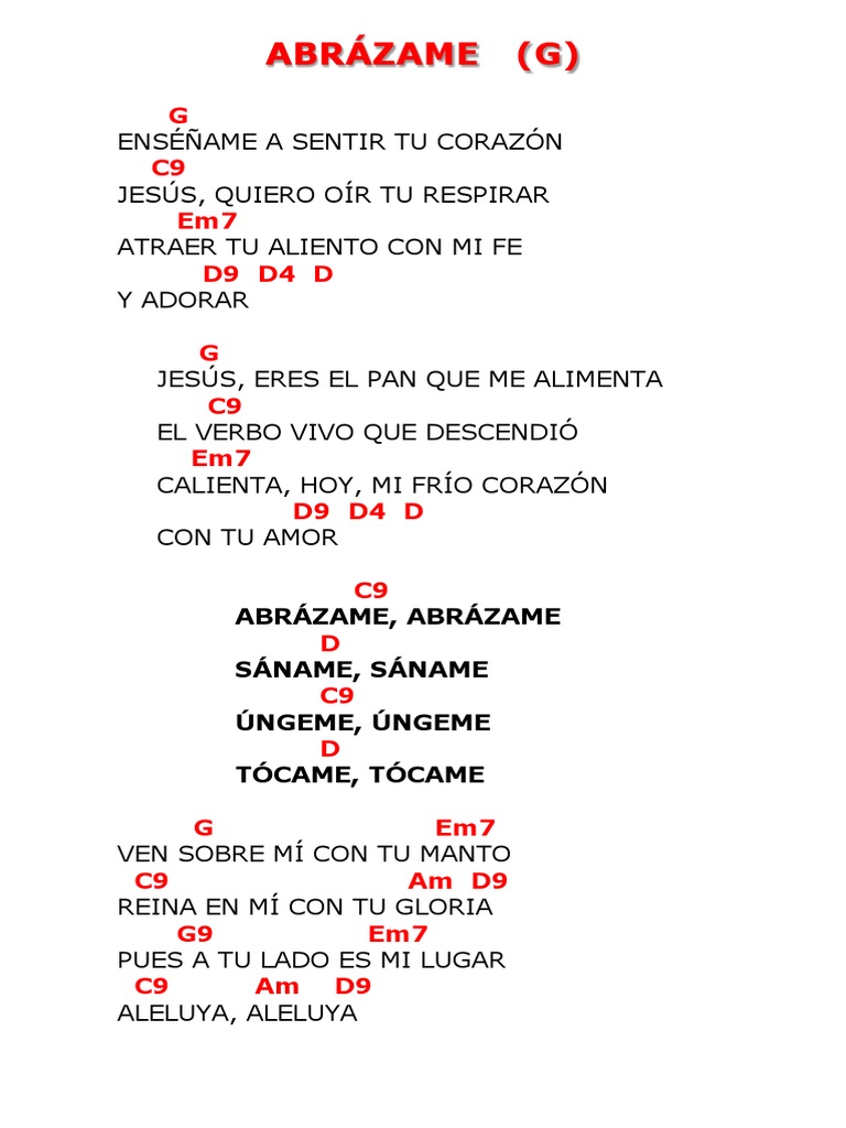 ABRÁZAME | PDF | Artes del Lenguaje y Comunicación