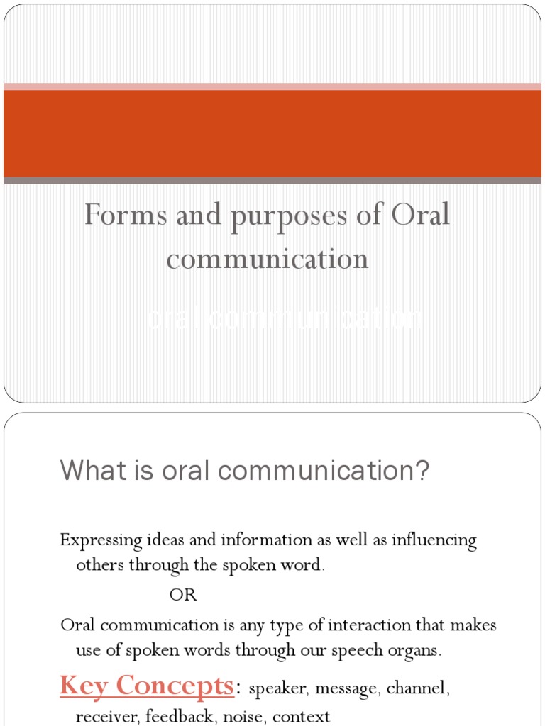 Oral Communication | PDF | Speech | Gesture