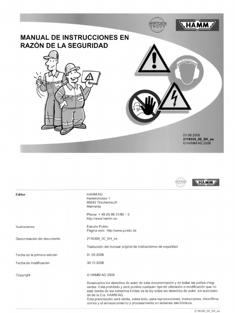 Manual de Seguridad Hamm | PDF