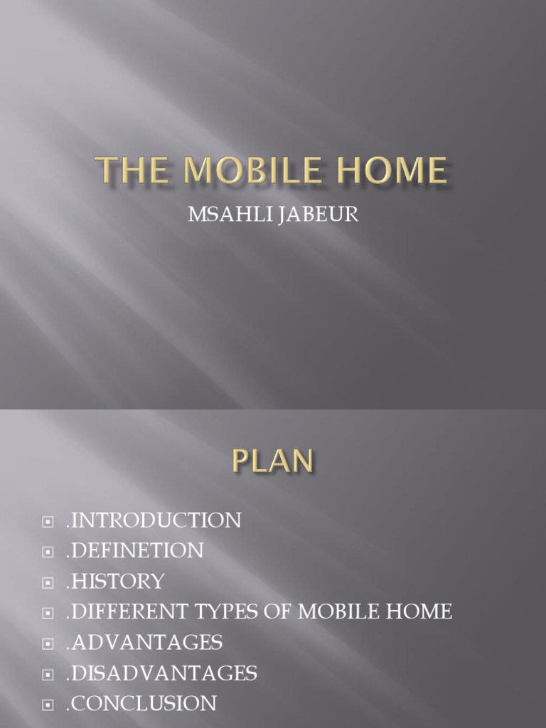 The Mobile Home | PDF | Mobile Home | Home & Garden
