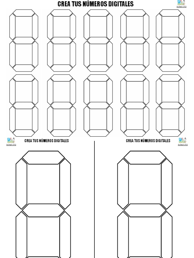 Plantillas Números Digitales | PDF