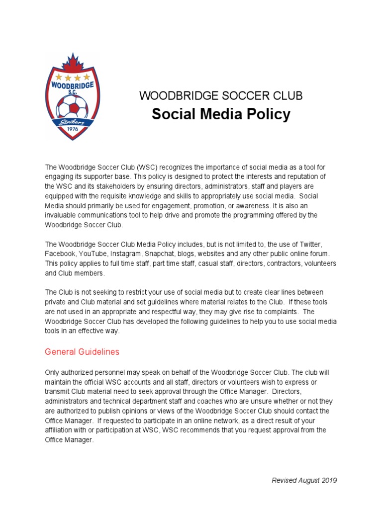 Social Media Policy | PDF | Social Media | Popular Culture & Media Studies