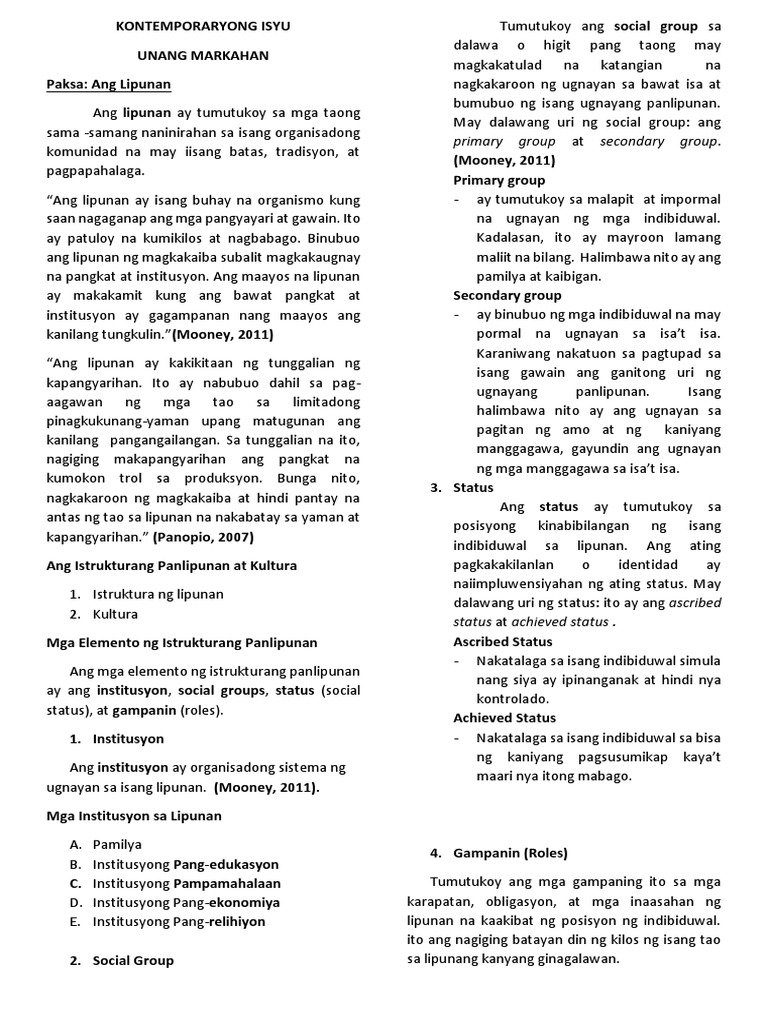 1st Grading Notes | PDF