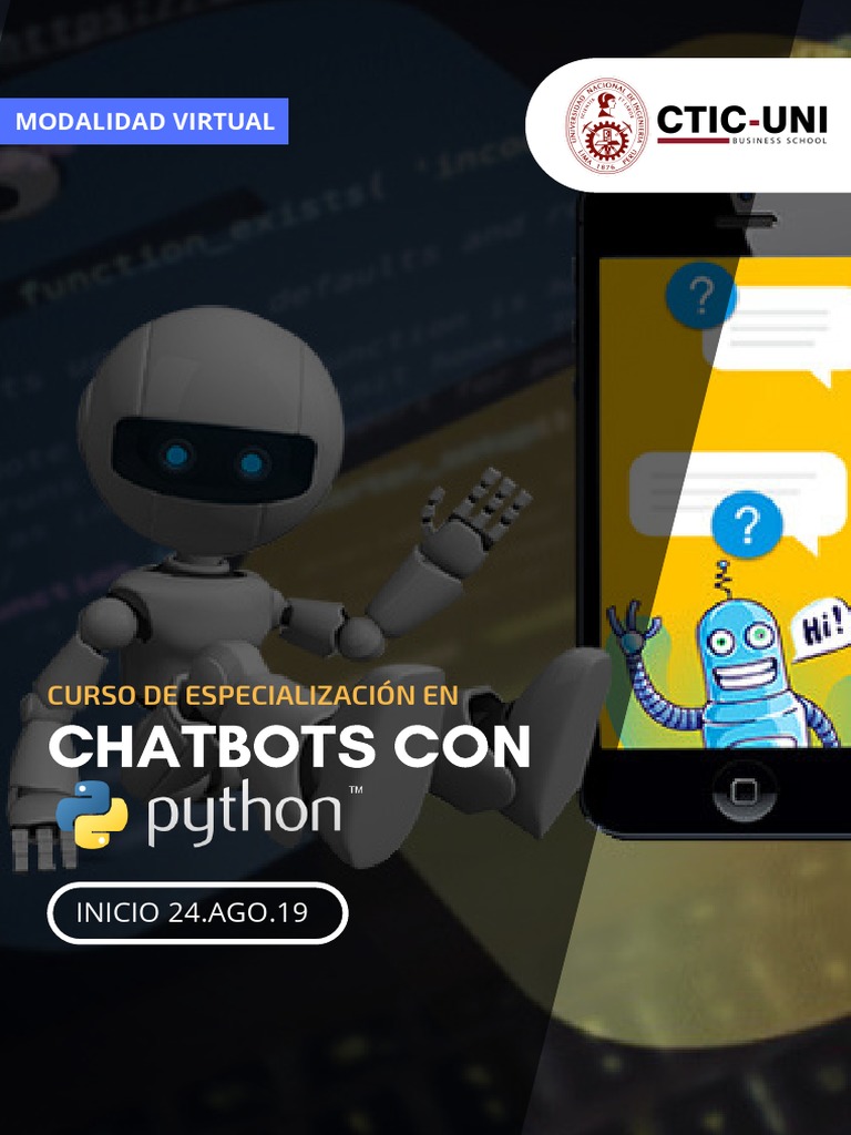 Brochure Chatbots Con Python2019 2 | PDF | Aprendizaje automático | Cibernética