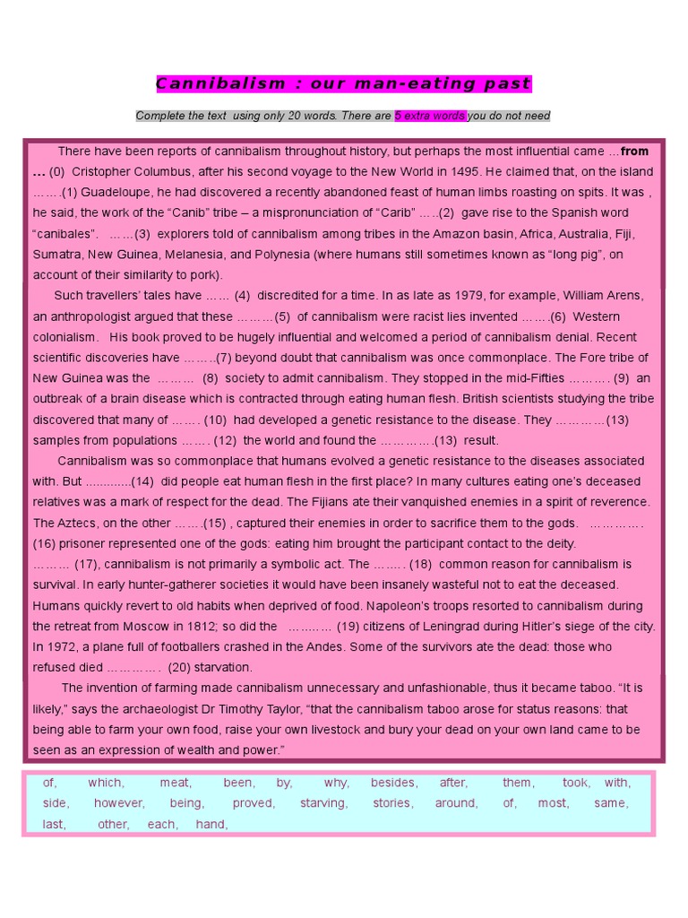 History of Cannibalism Practices | PDF
