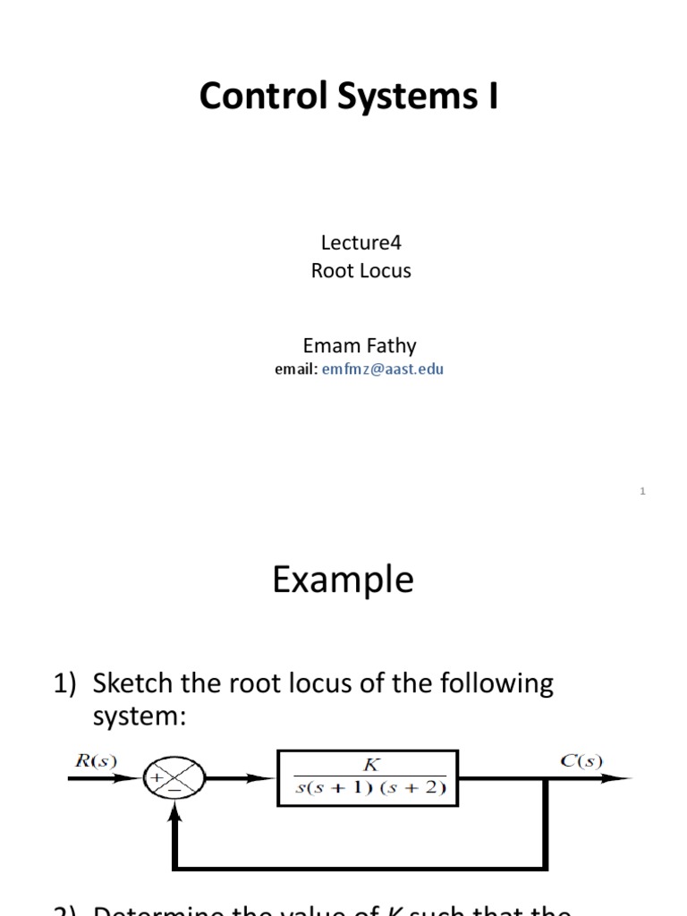 Lec 4 Root Locus | PDF | Mathematical Concepts | Geometry