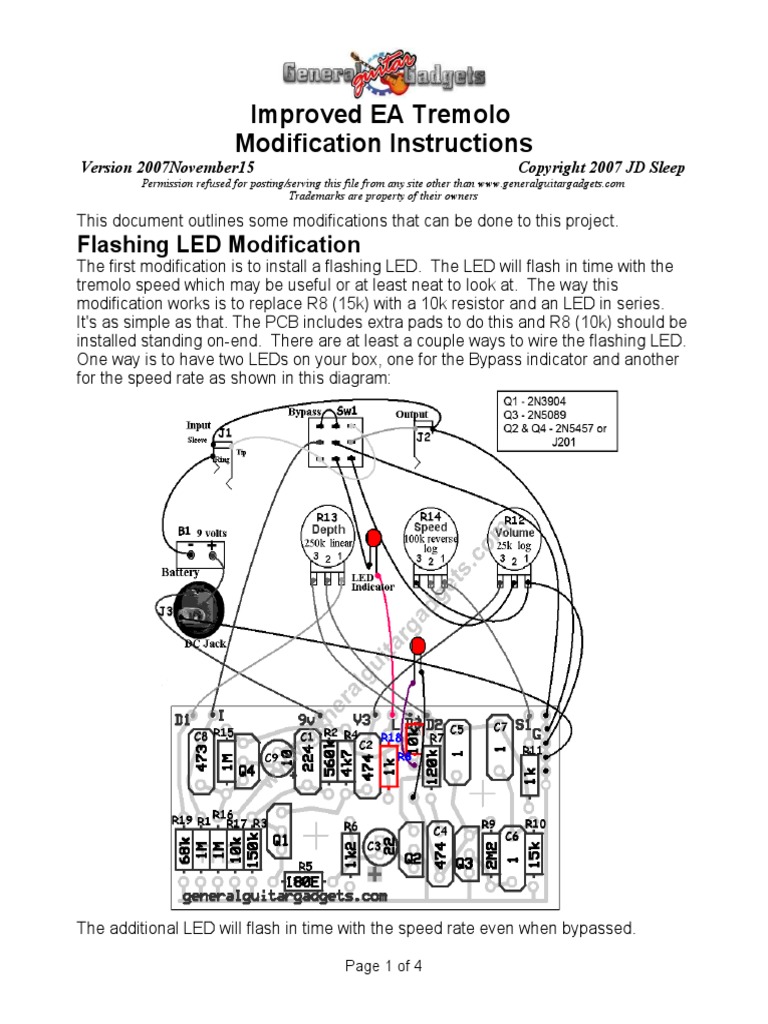General Guitar Gadgets EA Tremolo - Mods | PDF | Electronic Engineering ...