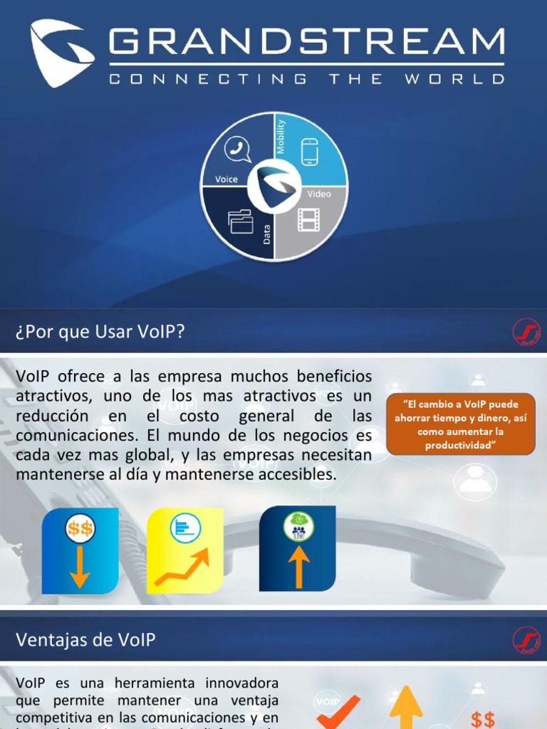 Grandstream VoIP | PDF | Voz sobre IP | Respuesta de Voz Interactiva