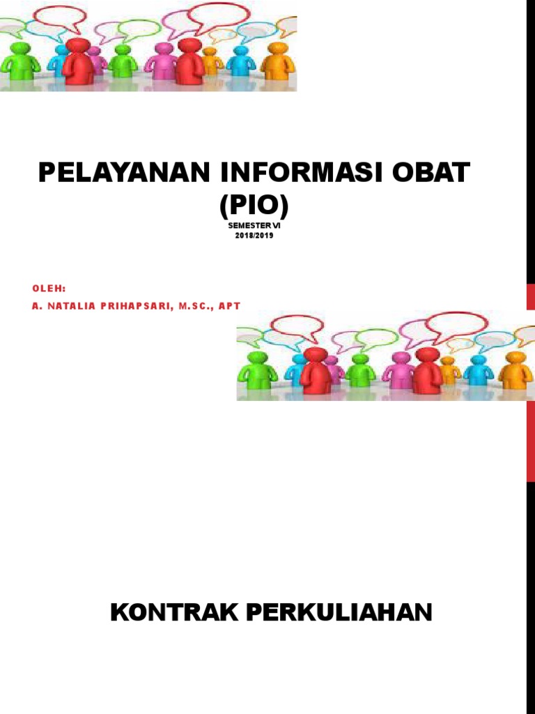 Pelayanan Informasi Obat (Pio) 1 | PDF